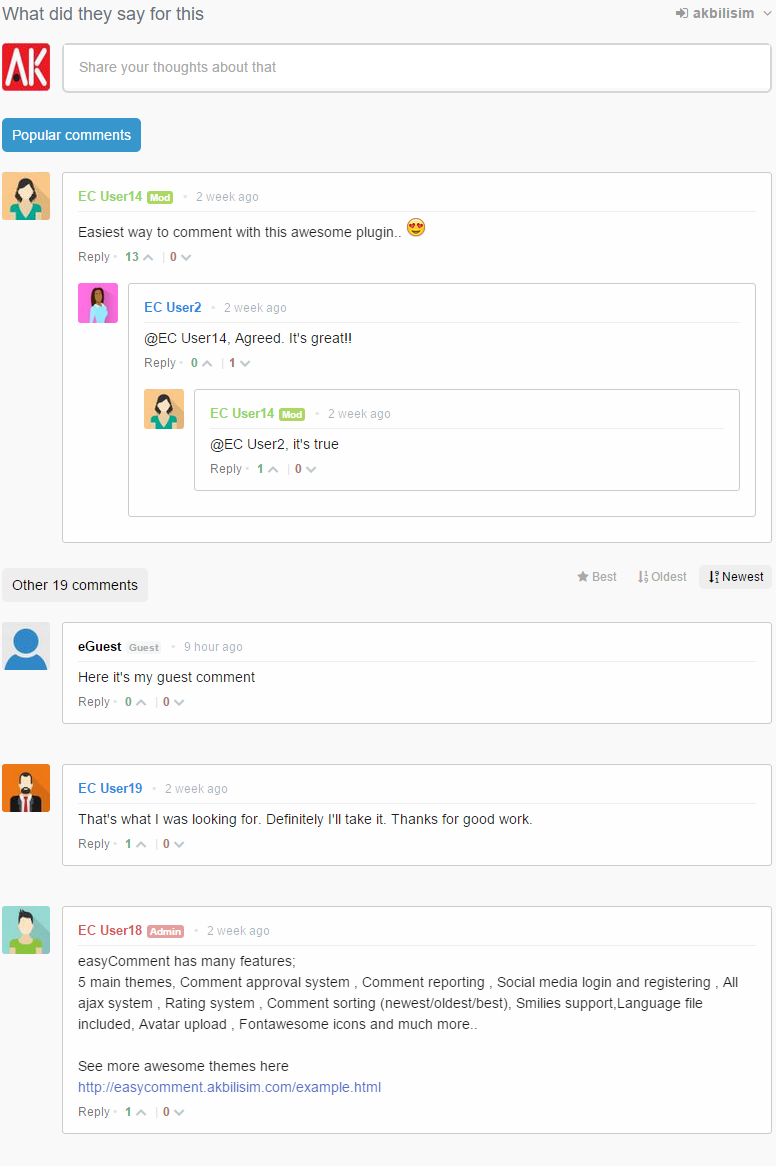 Easycomment Php Comment Script By Akbilisim Codecanyon